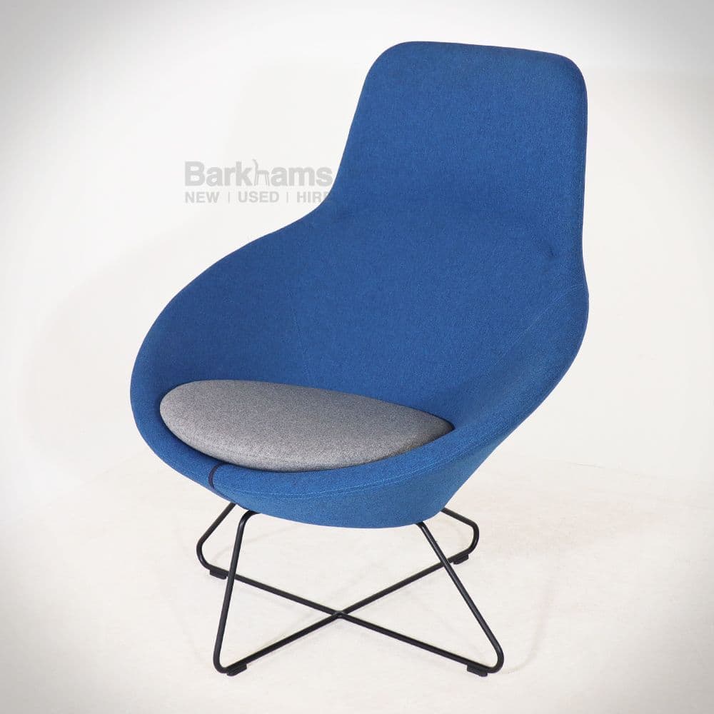 Allermuir Conic Open Lounge Chair - Blue/Grey| Open Lounge Chair by ...
