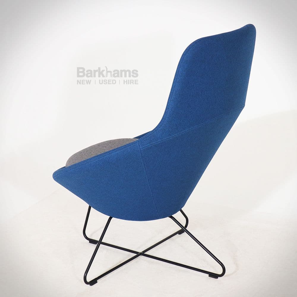Allermuir Conic Open Lounge Chair - Blue/Grey| Open Lounge Chair by ...