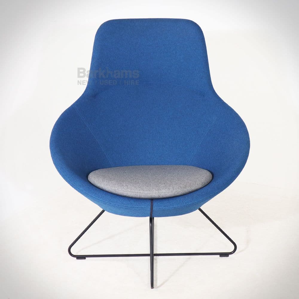Allermuir Conic Open Lounge Chair - Blue/Grey| Open Lounge Chair by ...