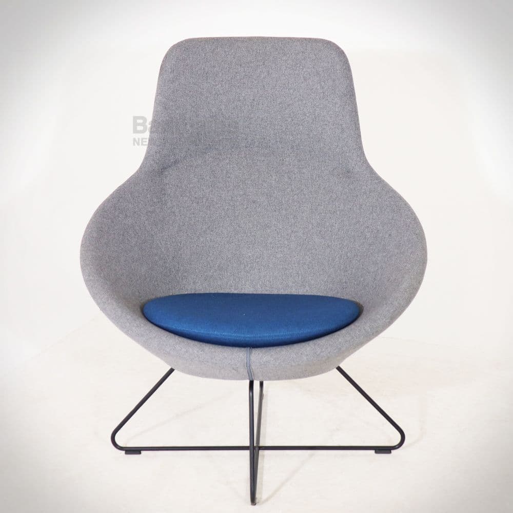 Allermuir Conic Open Lounge Chair - Grey/Blue| Conic Open Lounge Chair ...