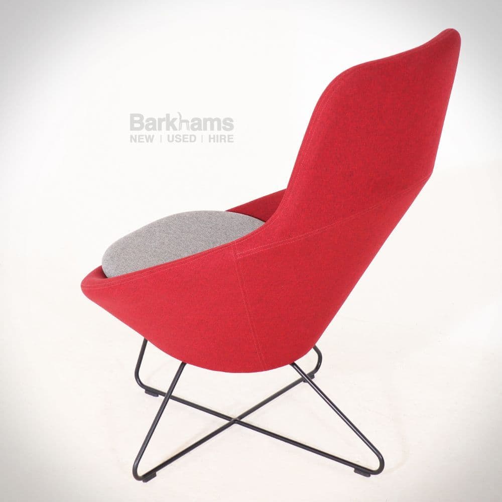 Allermuir Conic Open Lounge Chair - Grey/Red| Conic Open Lounge Chair ...