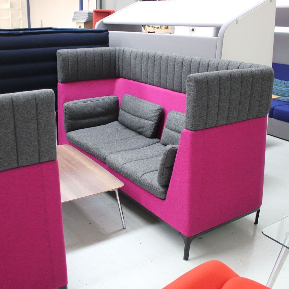 Allermuir Haven Two Seater High Back Sofa | Pink Office Pod | High Back ...