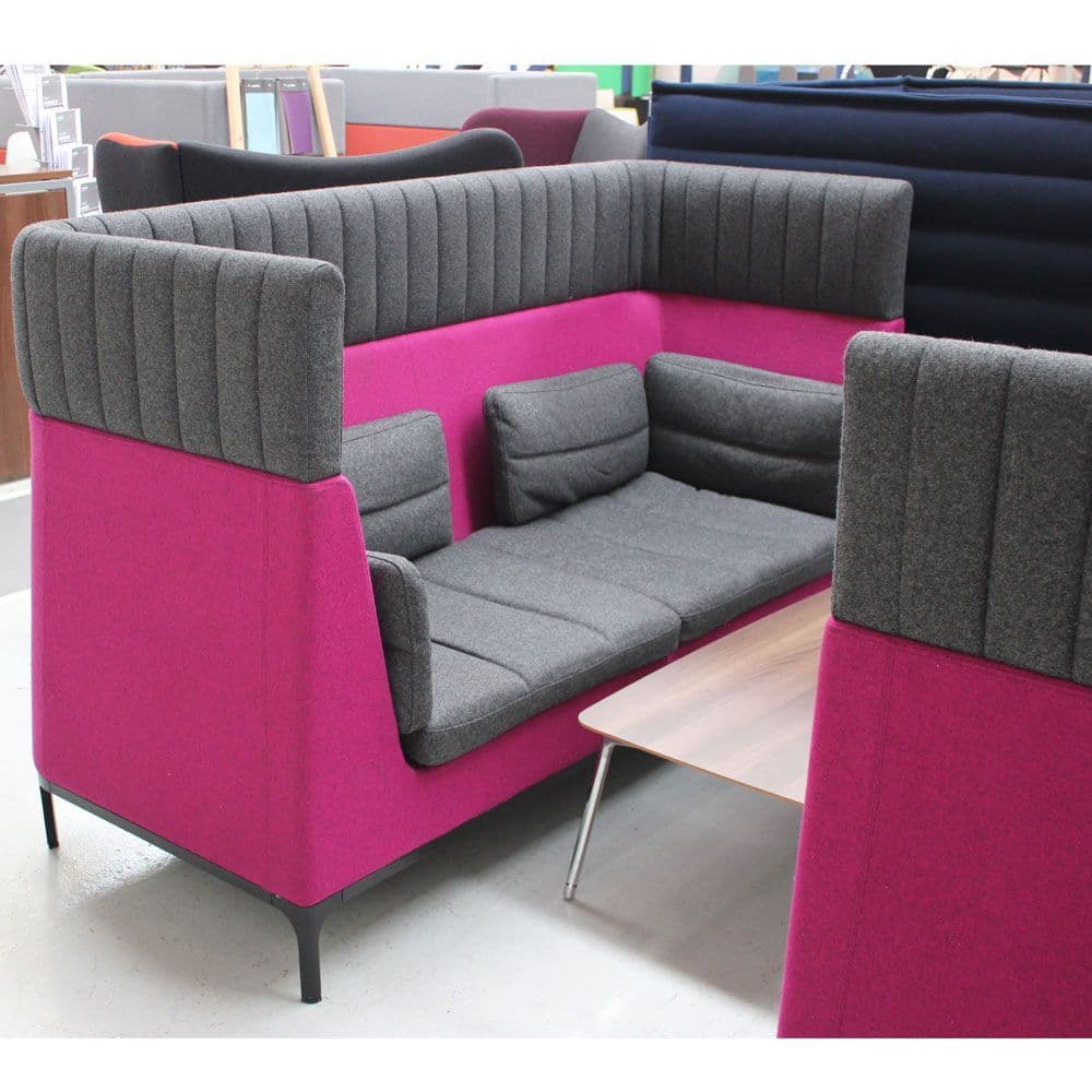 Allermuir Haven Two Seater High Back Sofa | Pink Office Pod | High Back ...