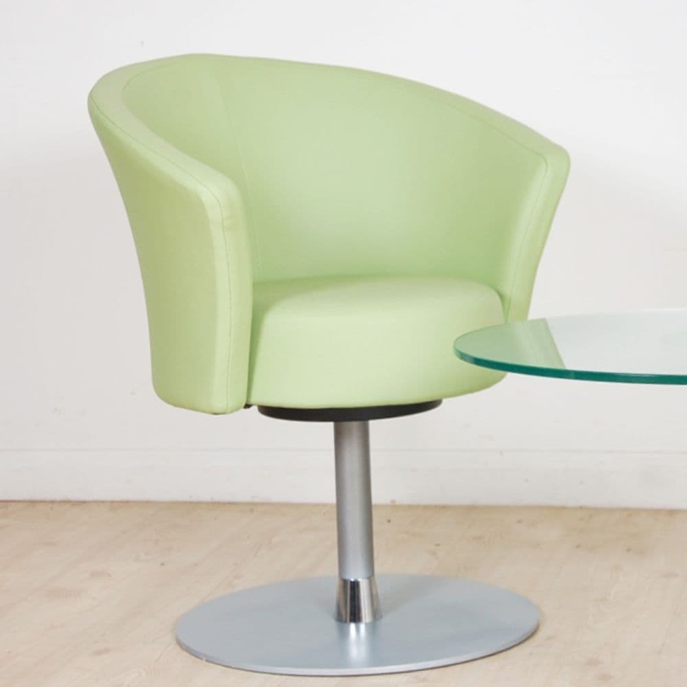 Apple Green Reception Chair on Swivel Base