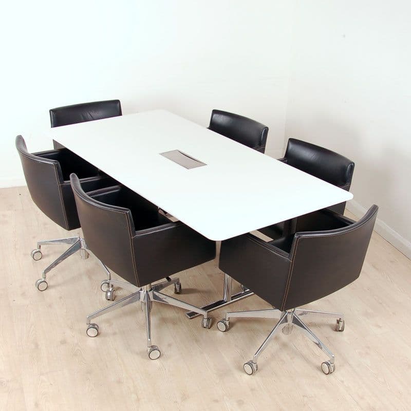 Arper Masai Meeting Chair on Swivel Base | leather meeting chair | tub ...