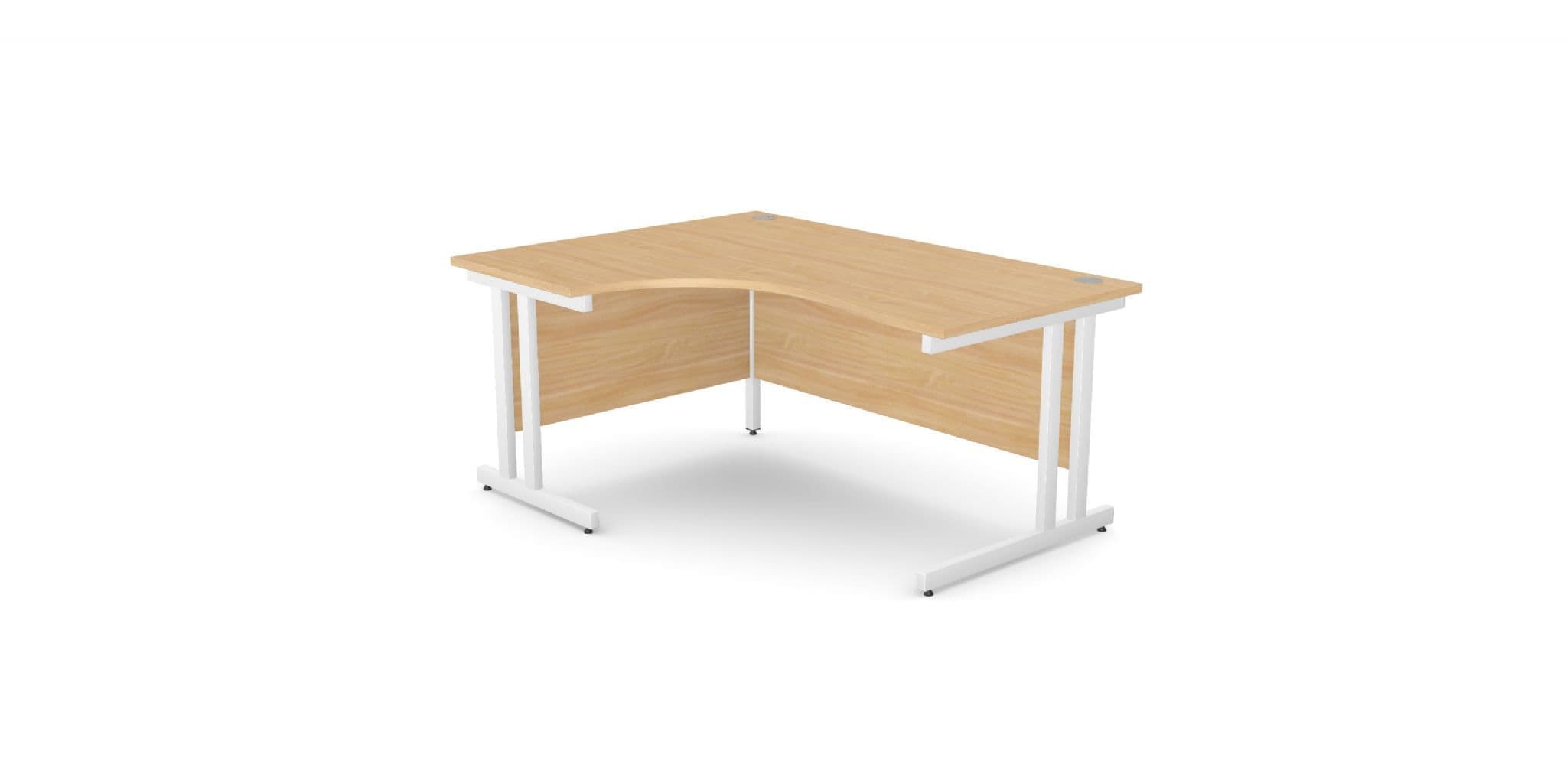 Ashton Radial Desk | Radial Desk Workstation in MFC Finish | Cantilever ...