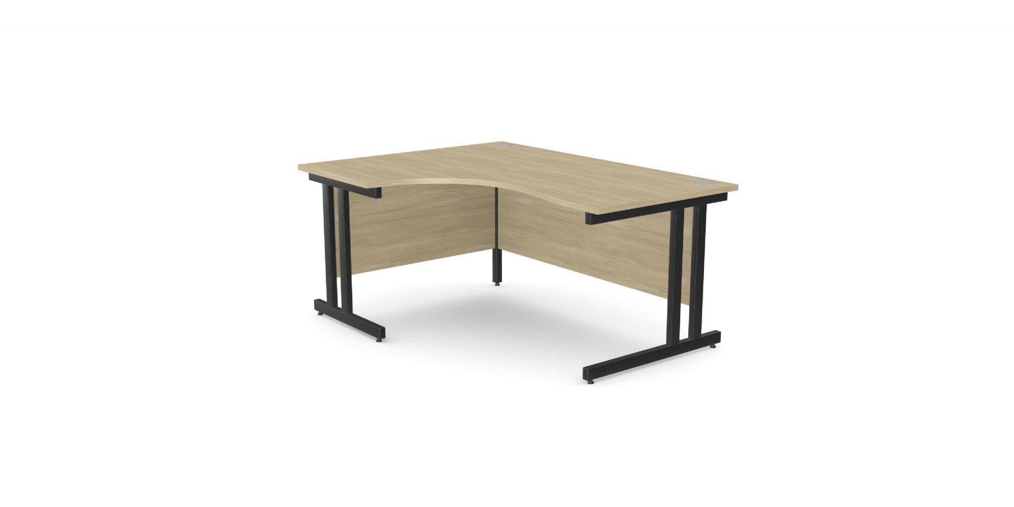 Ashton Radial Desk | Radial Desk Workstation in MFC Finish | Cantilever ...