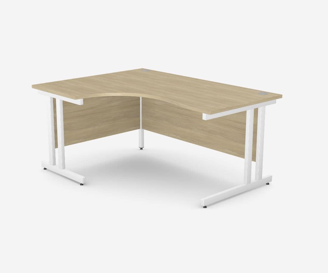 Ashton Radial Desk | Radial Desk Workstation in MFC Finish | Cantilever ...
