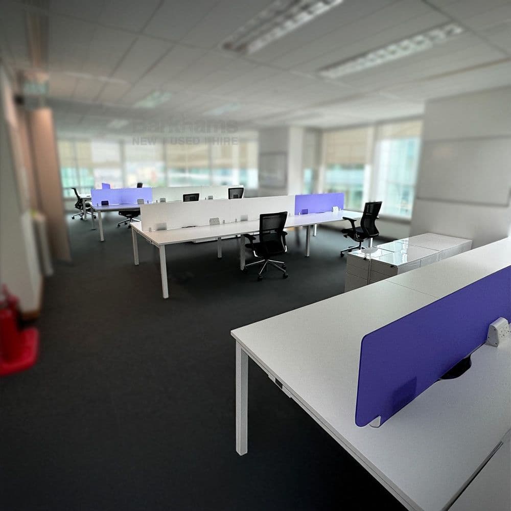 Assmann TriAss Bench Desk | Used Assmann Bench Desk | Used White Office ...