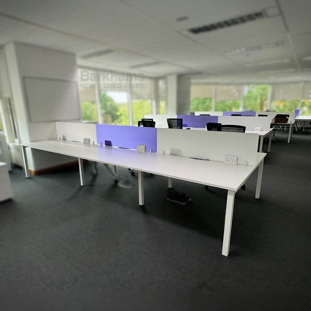 Assmann TriAss Bench Desk | Used Assmann Bench Desk | Used White Office ...