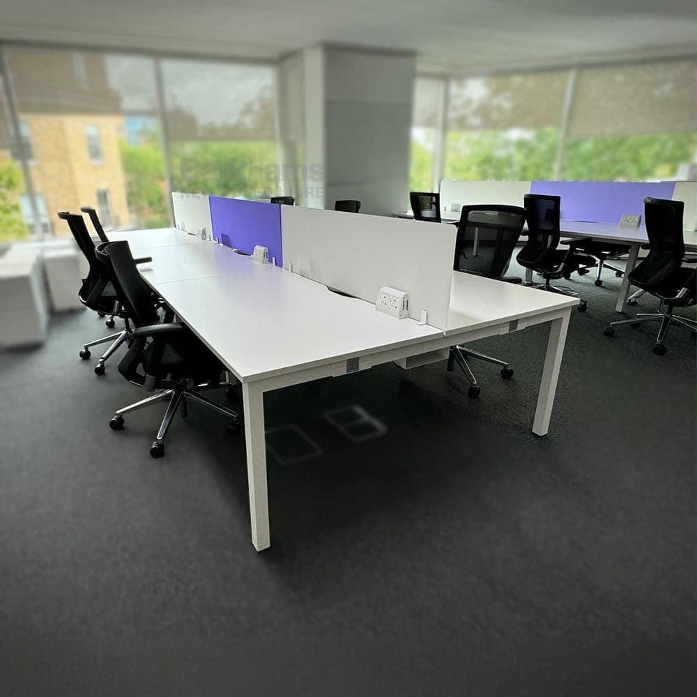 Assmann TriAss Bench Desk | Used Assmann Bench Desk | Used White Office ...