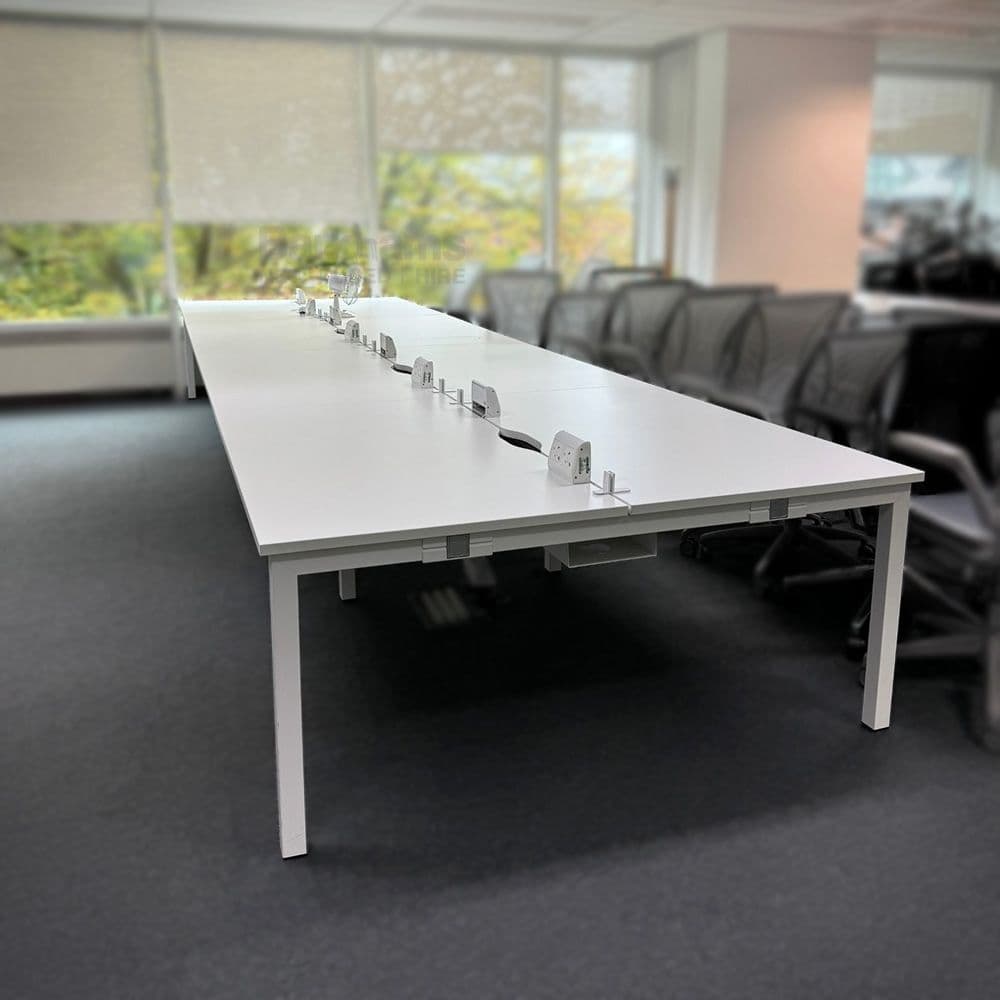 Assmann TriAss Bench Desk | Used Assmann Bench Desk | Used White Office ...