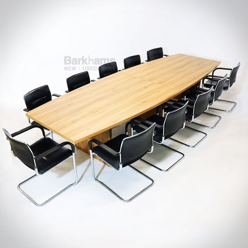 Barrel Shape Boardroom Table - Seats 12 | Large Barrel Shape Boardroom ...