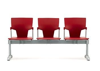 Reception Beam Seating Red | waiting room chairs | reception seating