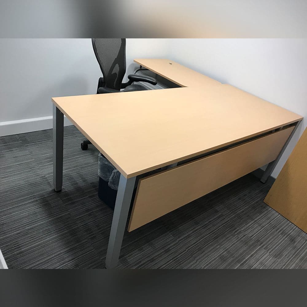 Bene Frame_S With K2 Caddy & Modesty Panels | Bene Ergonomic Desk ...