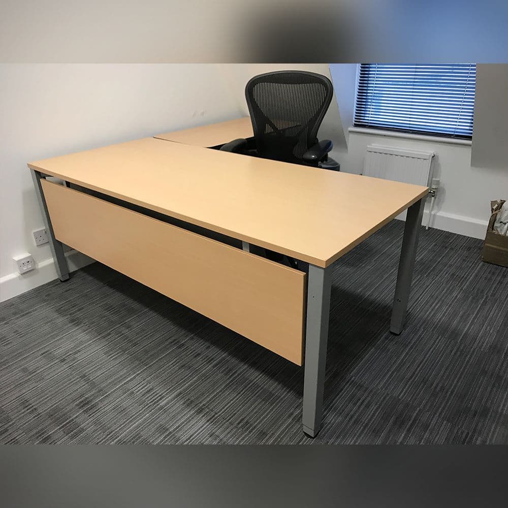 Bene Frame_S With K2 Caddy & Modesty Panels | Bene Ergonomic Desk ...