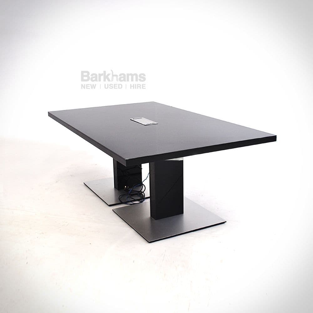 Bene P2 Meeting Table | Bene Gloss Black Meeting Table | Black Meeting ...