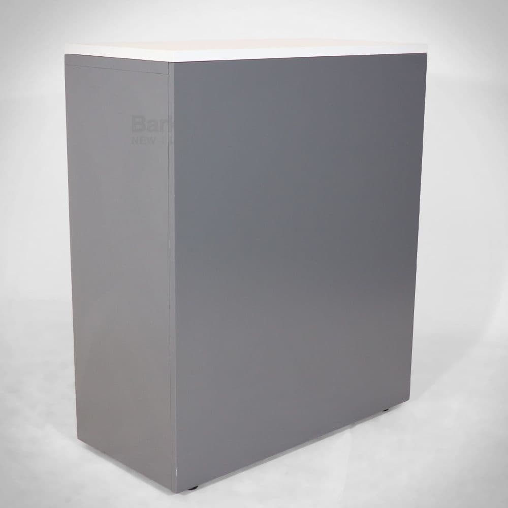 Tambour Unit in Grey| Grey Tambour Unit with White Top| Locking Tambour ...