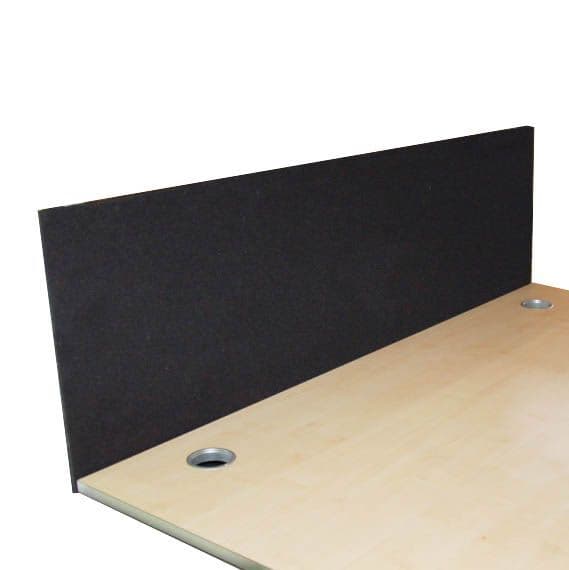 Black desk mounted screen 1600 wide | desk partitioning | divider for desk