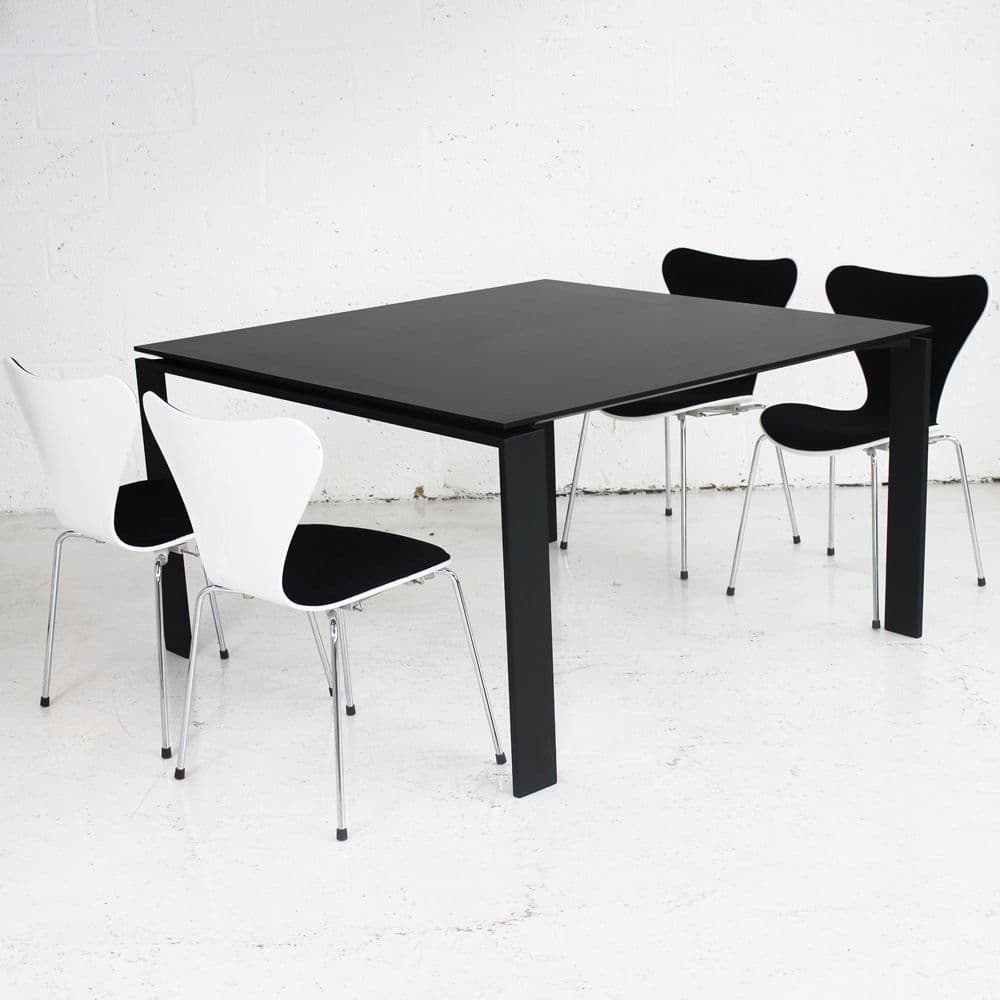 Black meeting table with Black Frame | black table | square table