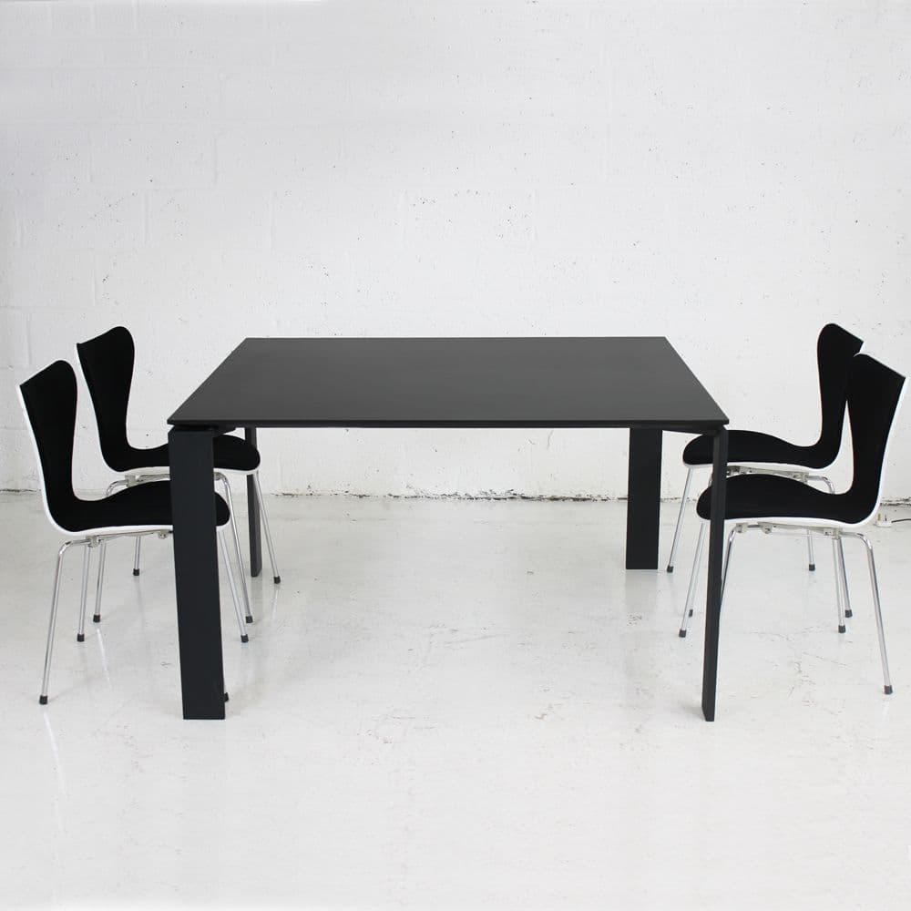 Black meeting table with Black Frame | black table | square table