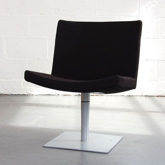 Black Swivel Return Reception Seating | fabric swivel seat | seat on ...