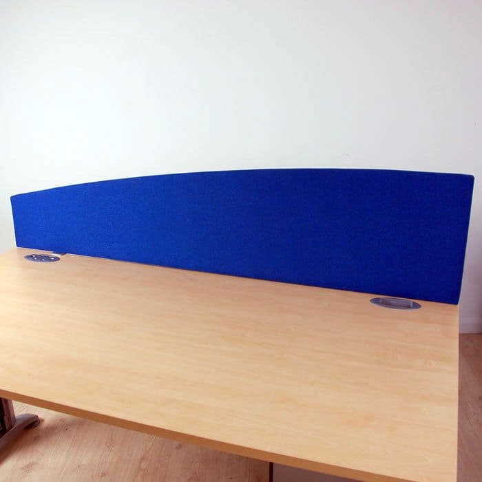 Blue Desk Mounted Wave Screens | blue desk divider | desk screen