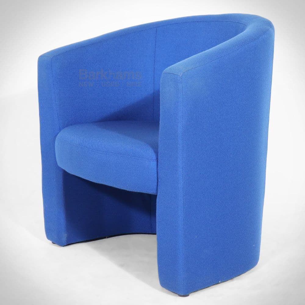 Blue Fabric Tub Chair| Fabric Tub Chair| Tub Chair Upholstered in Blue ...