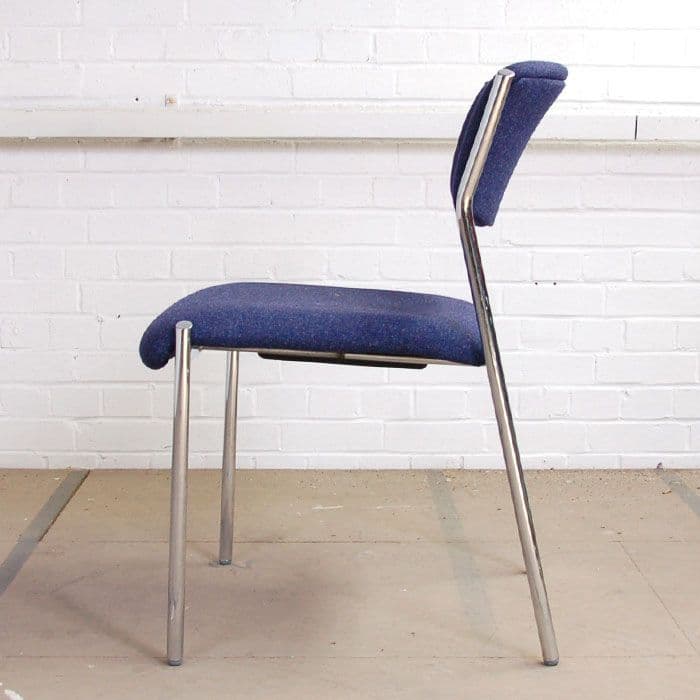 Blue Stacking Meeting Chair | stackable chair | blue fabric meeting seating