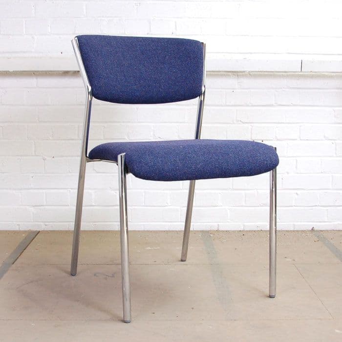 Blue Stacking Meeting Chair | stackable chair | blue fabric meeting seating