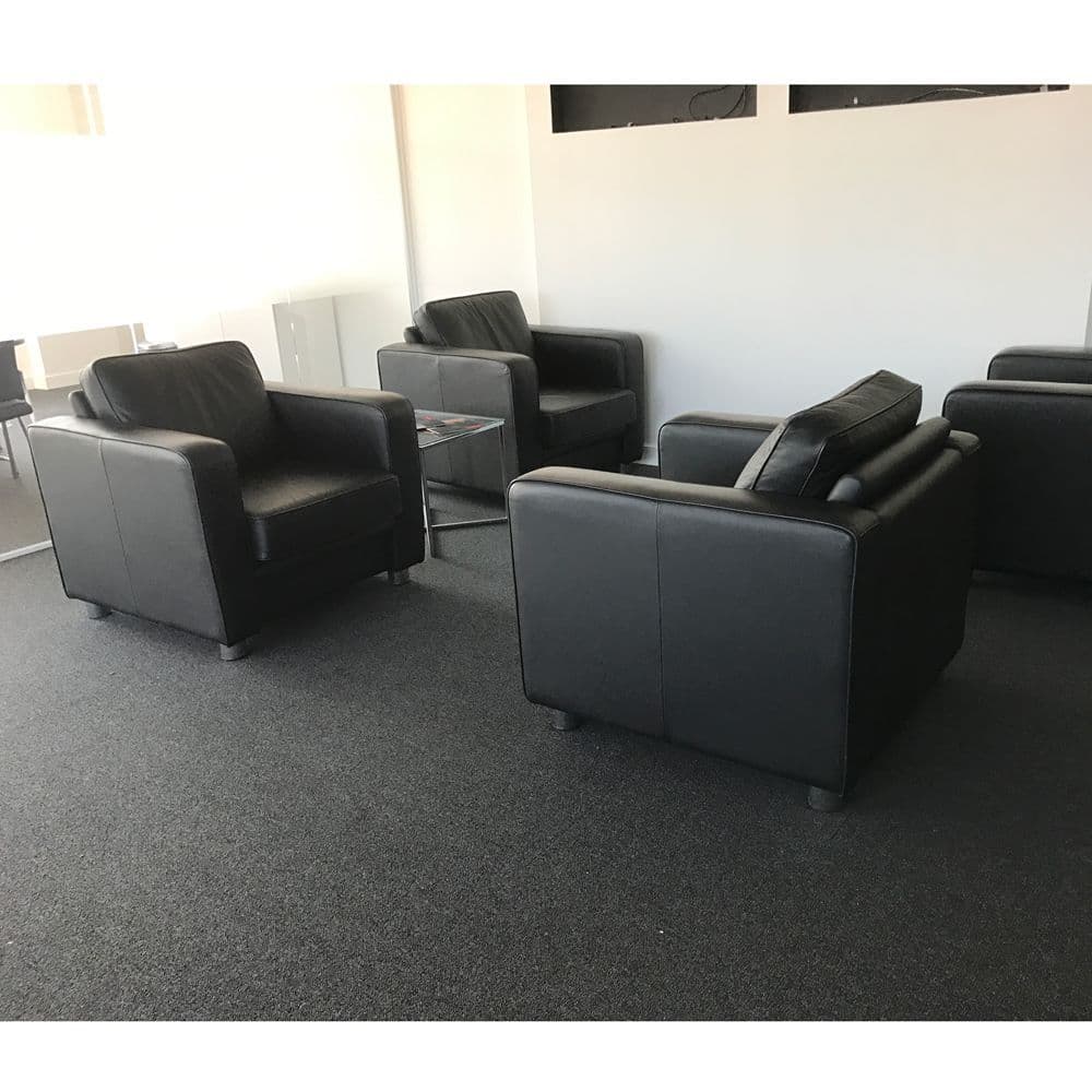 Boss Design Boxer Armchair | leather armchair | black sofa chair