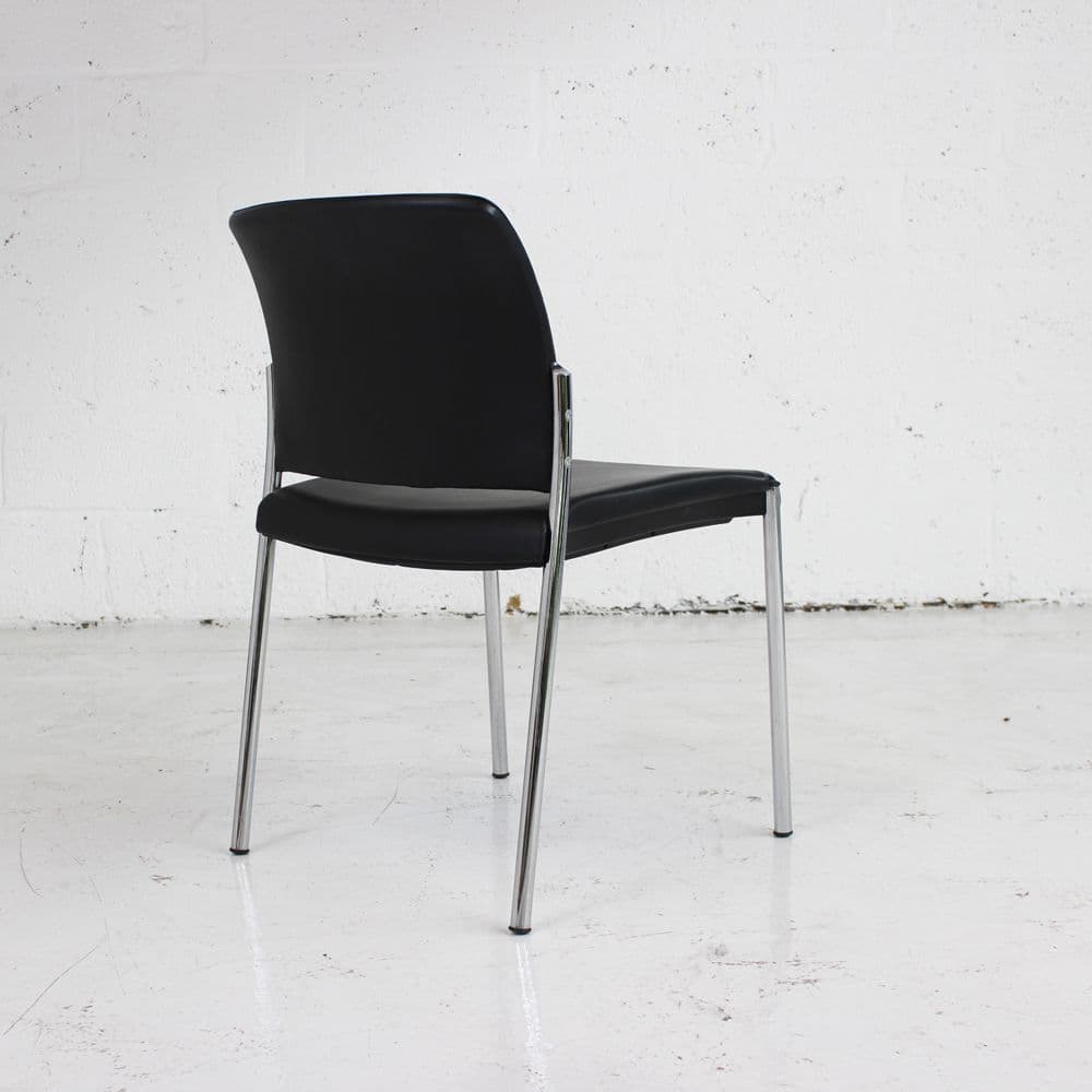 Boss Design Mars Chair | black faux leather chair | black meeting chair