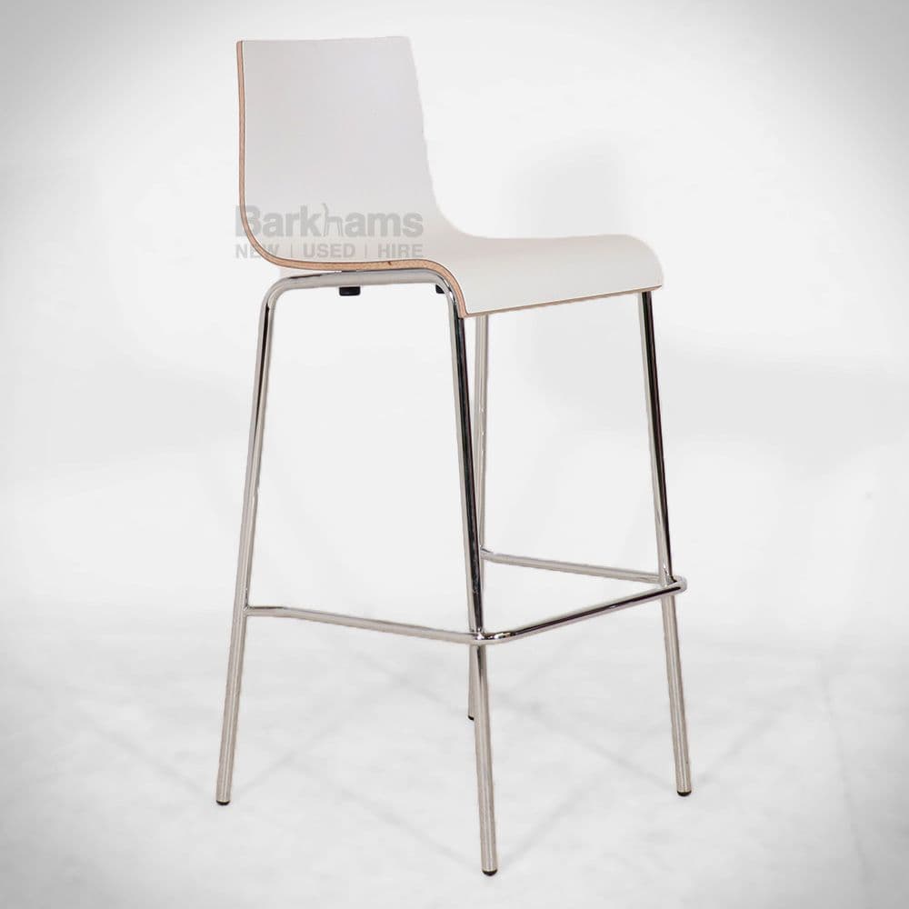 Café High Table and Stools Set in White| White Café High Table And ...