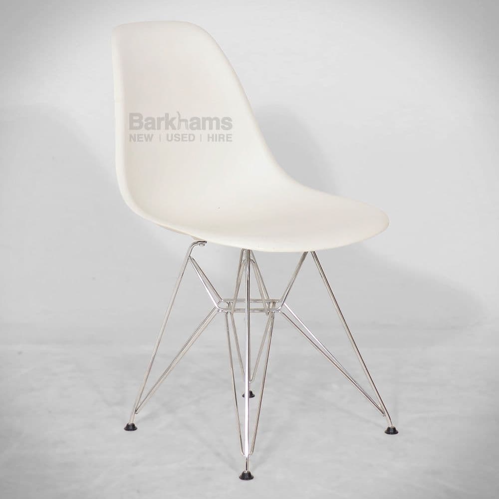Origonal Vitra DSR Chair with Formed Steel Framed Legs in White| White ...