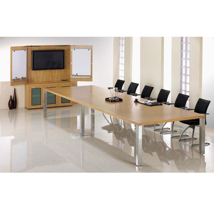 Exceptional Rectangular Boardroom Table with Inlay | executive ...