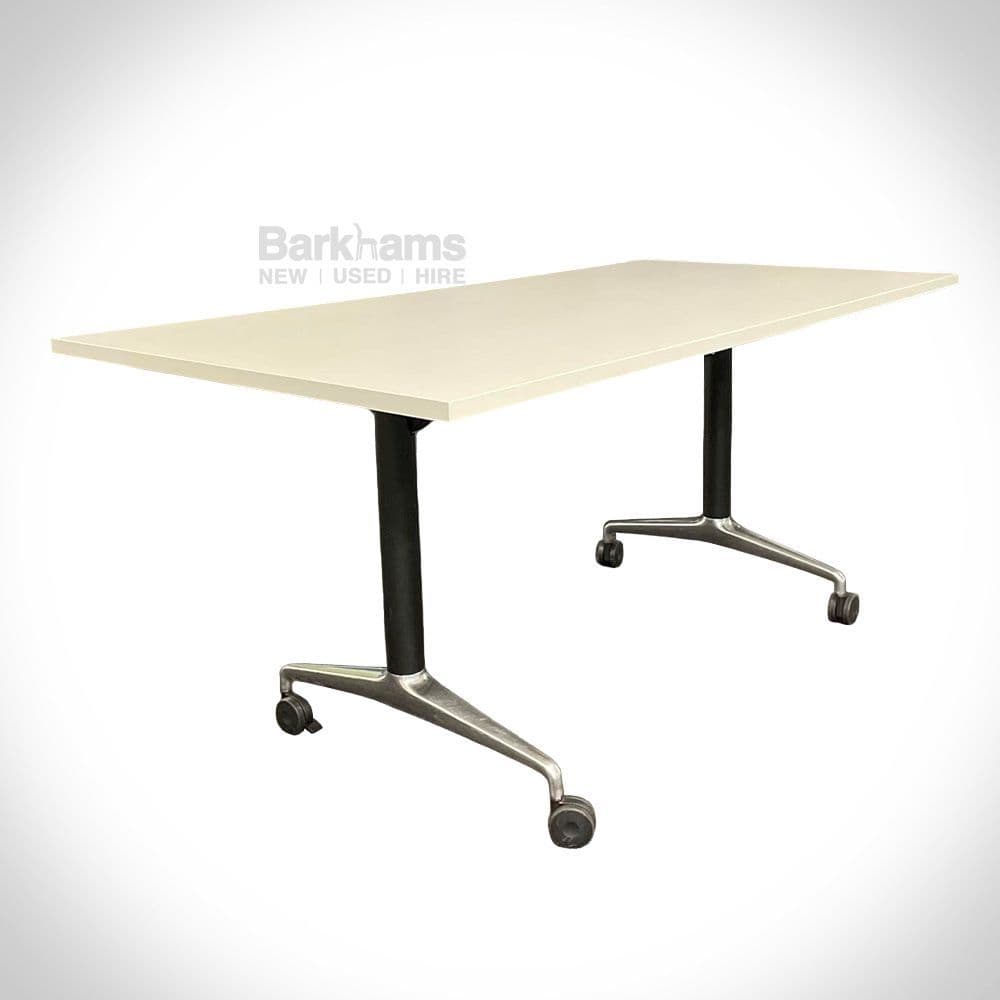 White MFC Flip Top Table| Flip Top Table in White MFC| MFC Topped Flip ...