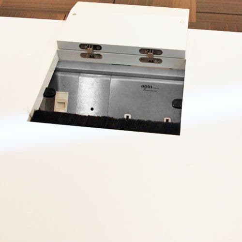 Flip Top Tables with Built in Power Modules | fold away table | folding ...