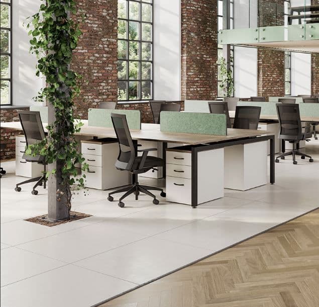 Gianni Desk Mounted Screen | Rectangular Desk Mounted Screen in Camira ...