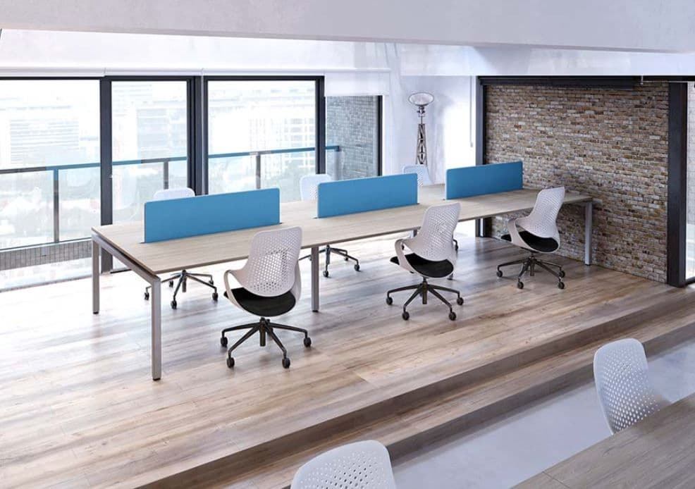 Gianni Desk Mounted Screen | Rectangular Desk Mounted Screen in Camira ...