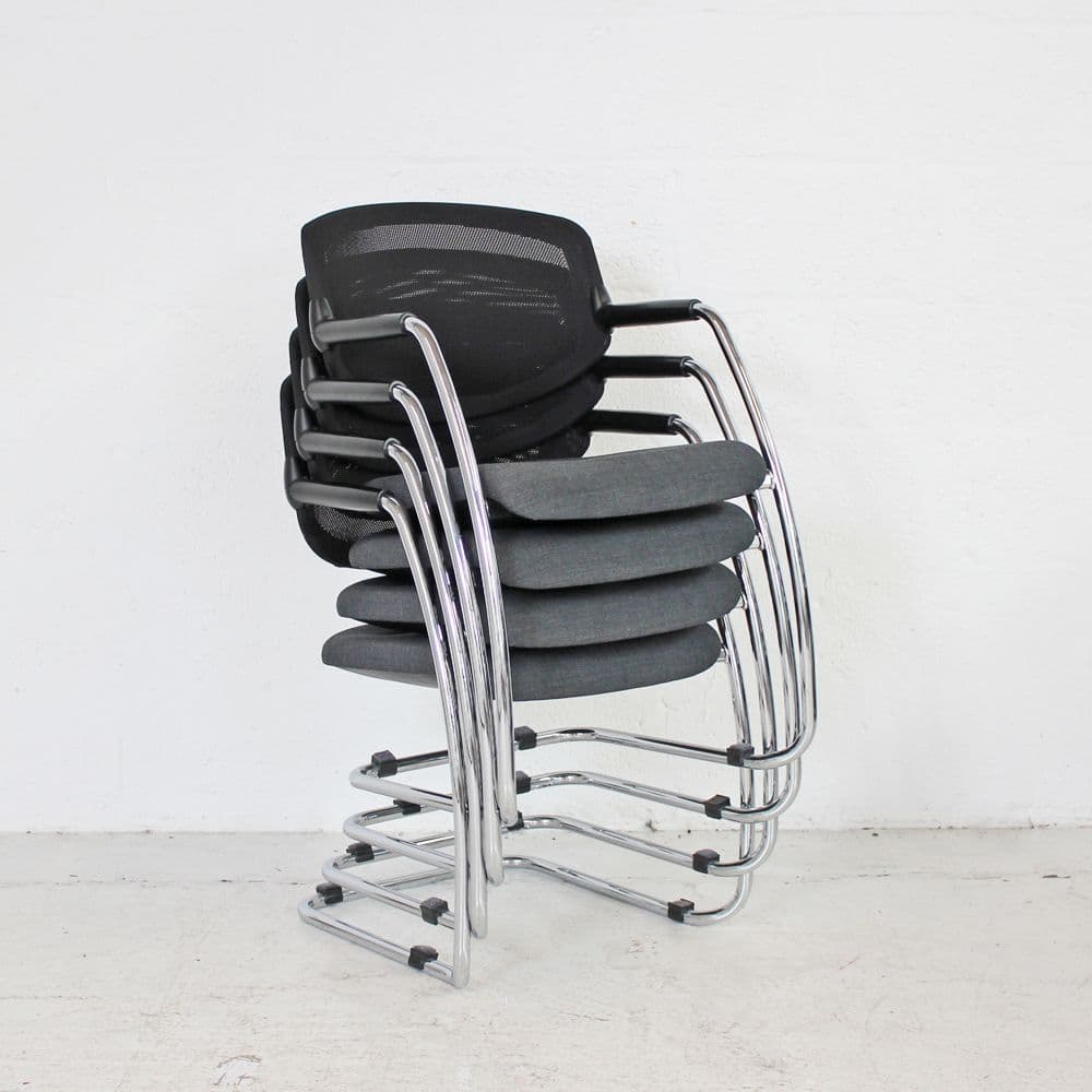 Giroflex G16 - Dark Grey | Mesh Back Chair | Mesh Meeting Chair