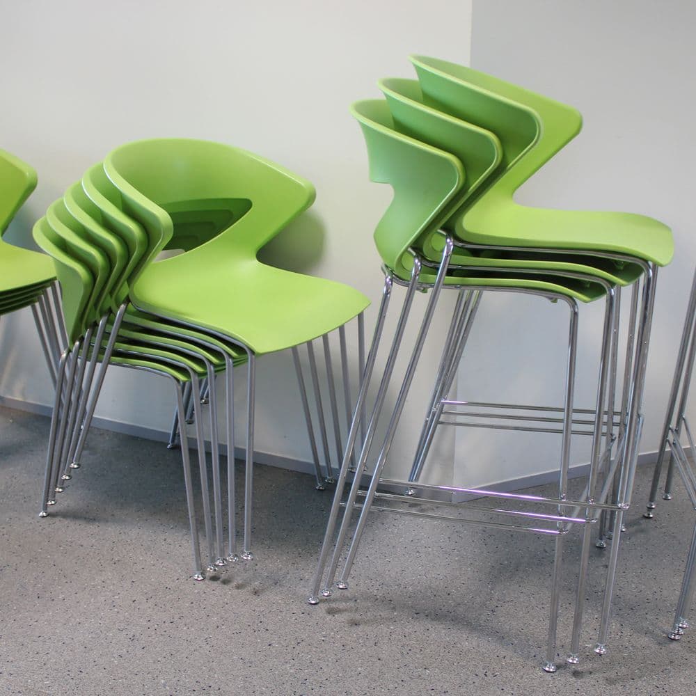 Green Bistro Chairs | Plastic Cafe Chairs | Green Restaurant Chair