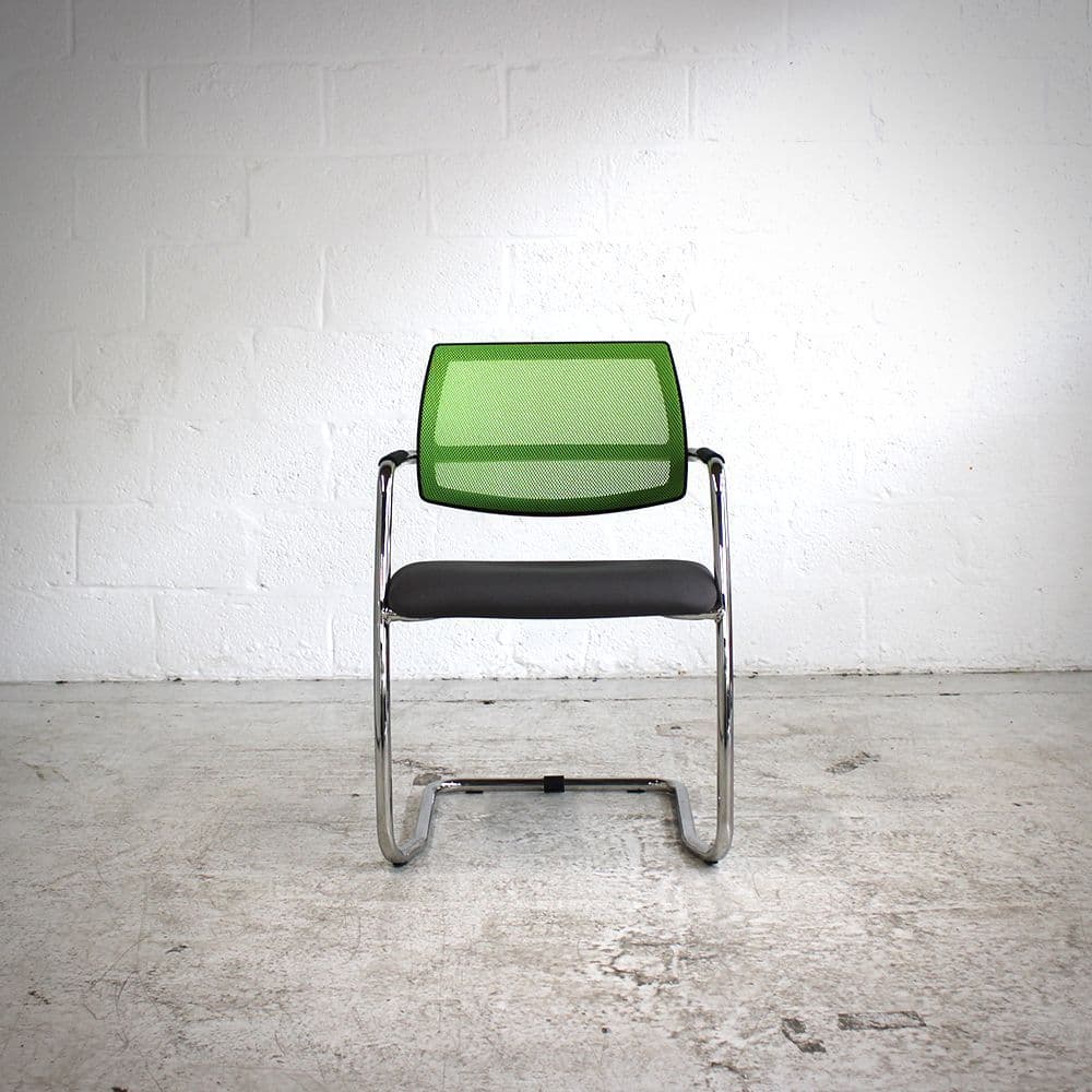 Green Mesh Back Meeting Chair | Green Conference Chair | Cantilever ...