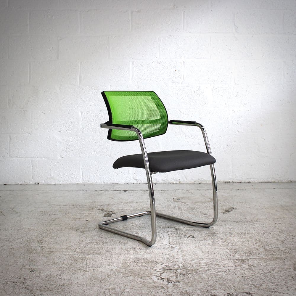 Green Mesh Back Meeting Chair | Green Conference Chair | Cantilever ...