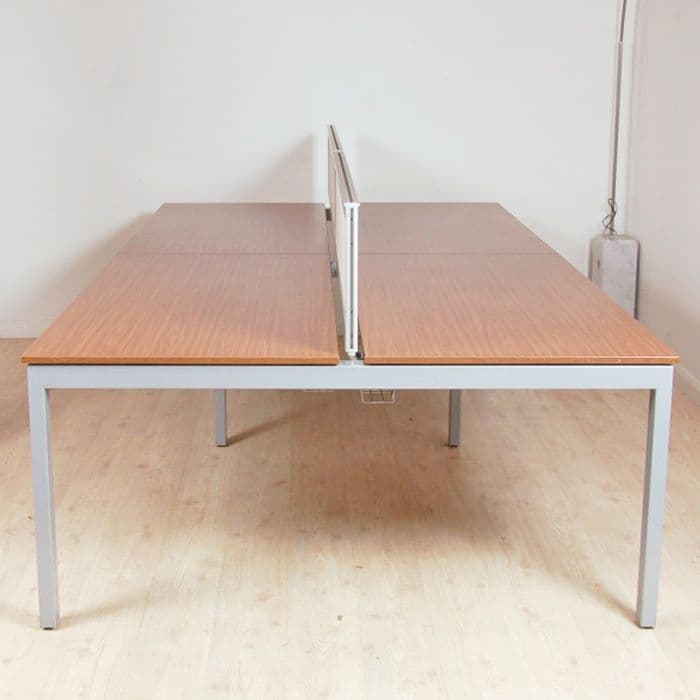 Herman Miller Bench Desk in Walnut | bench desk system in walnut | desk ...