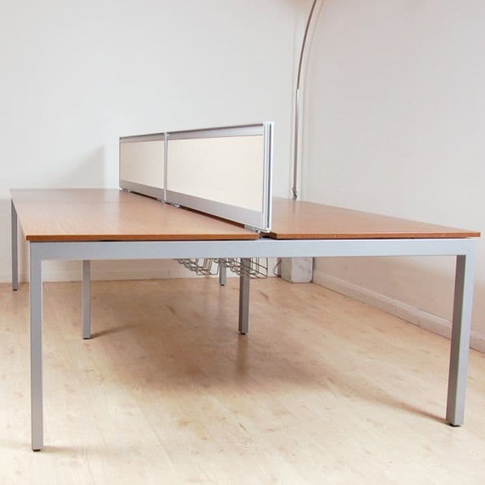 Herman Miller Bench Desk in Walnut | bench desk system in walnut | desk ...