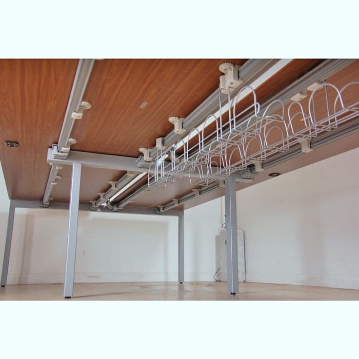 Herman Miller Bench Desk in Walnut | bench desk system in walnut | desk ...