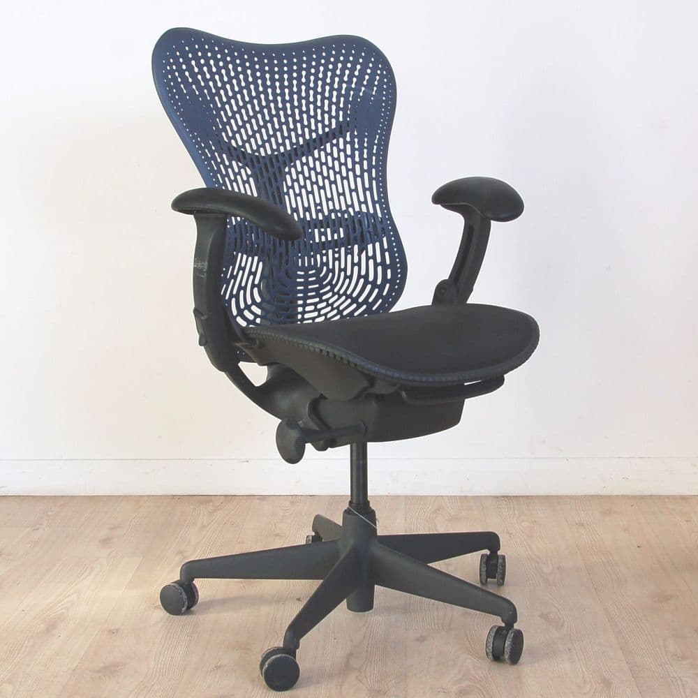 Herman Miller Mirra (Blue Fog) | ergonomic chair for office | mesh ...