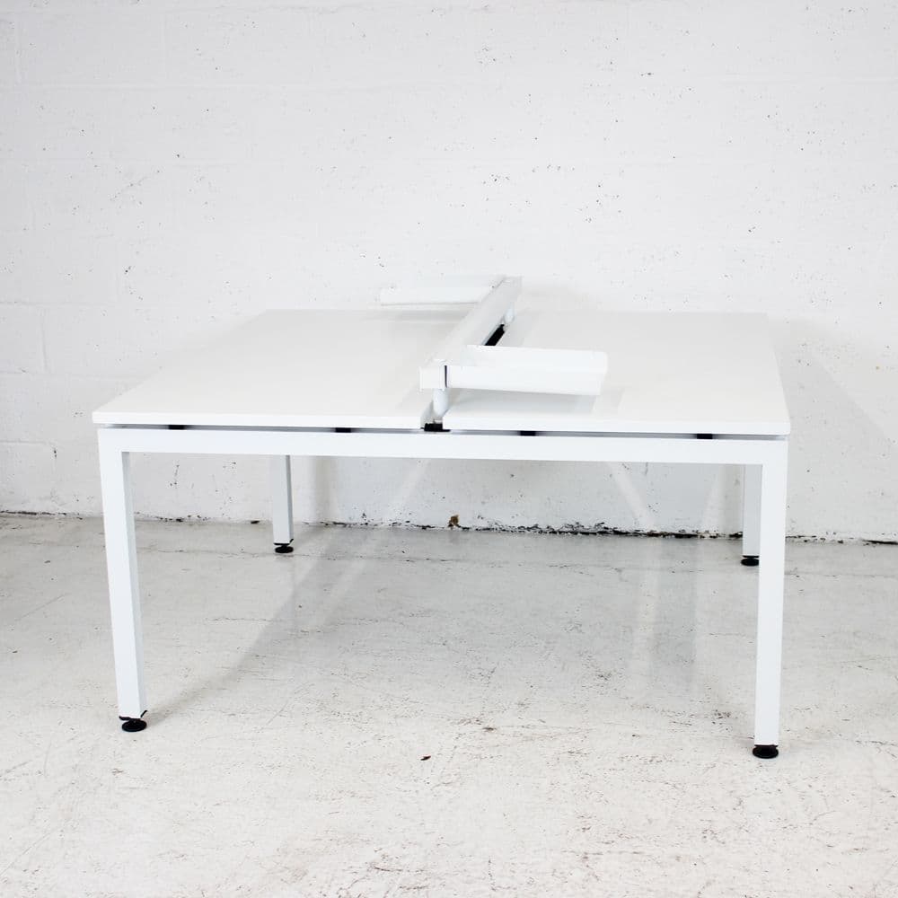Herman Miller Sense Double Bench Desk | white 2 person desk | white ...