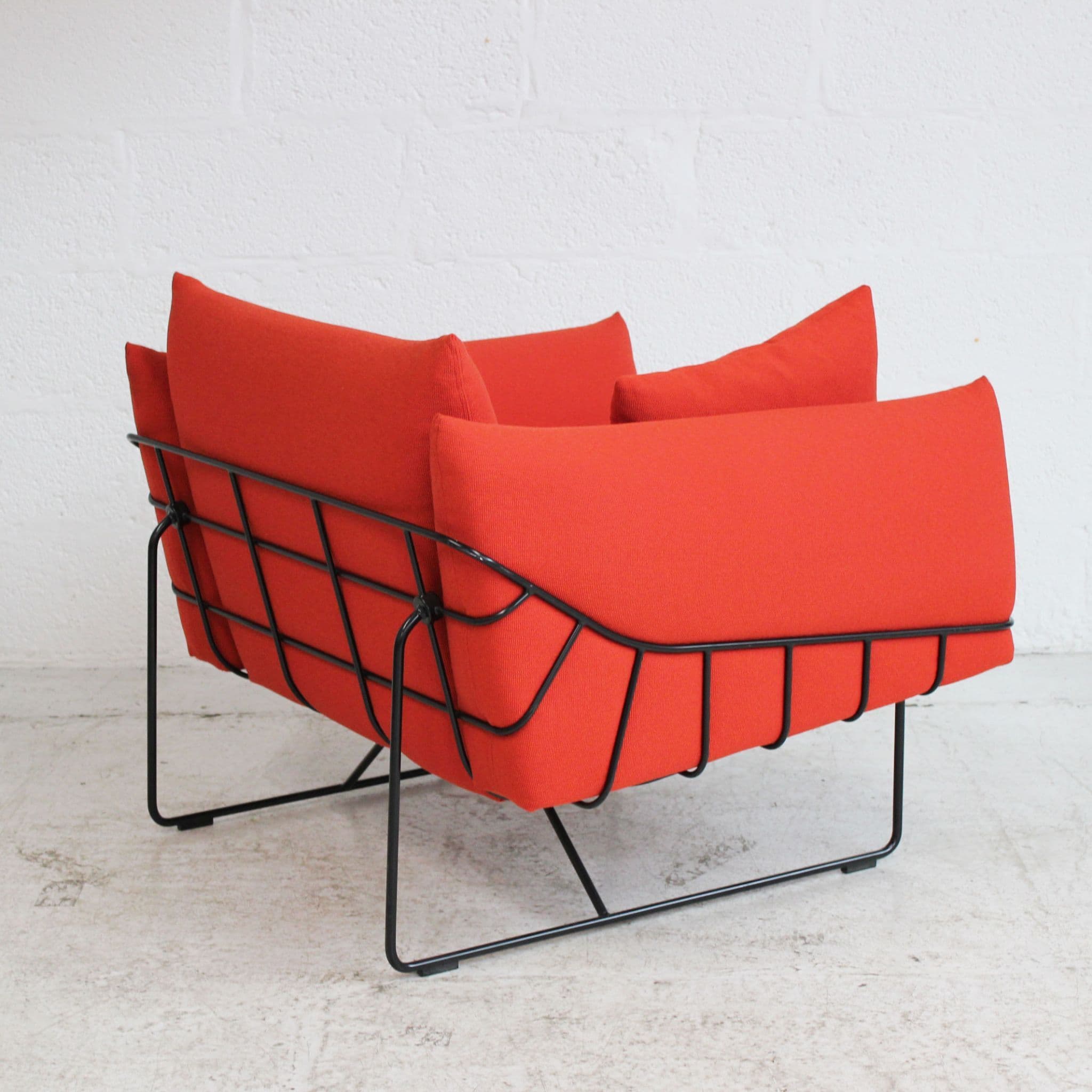 Herman Miller Wireframe | Orange Lounge Chair | Wire Sofa Chair