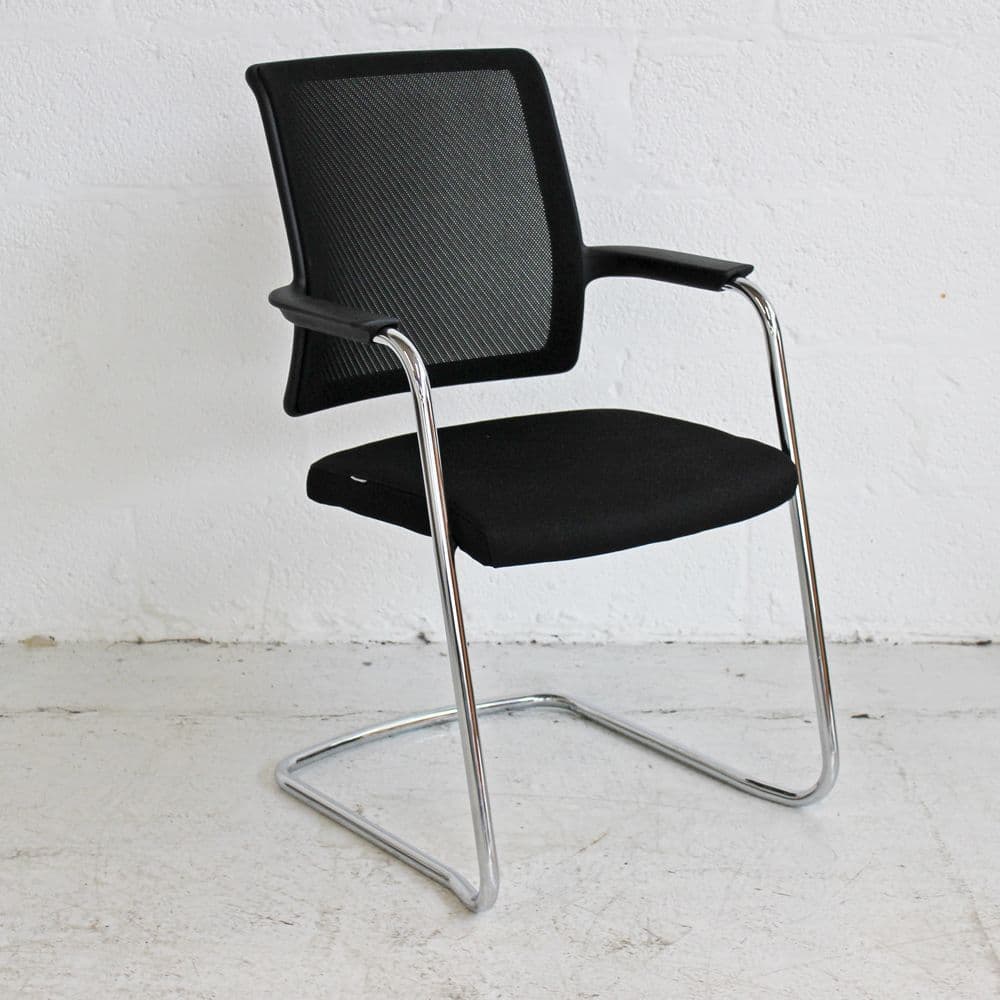 Interstuhl Mesh Back Meeting Chair | Black Conference Chair | Mesh Chair